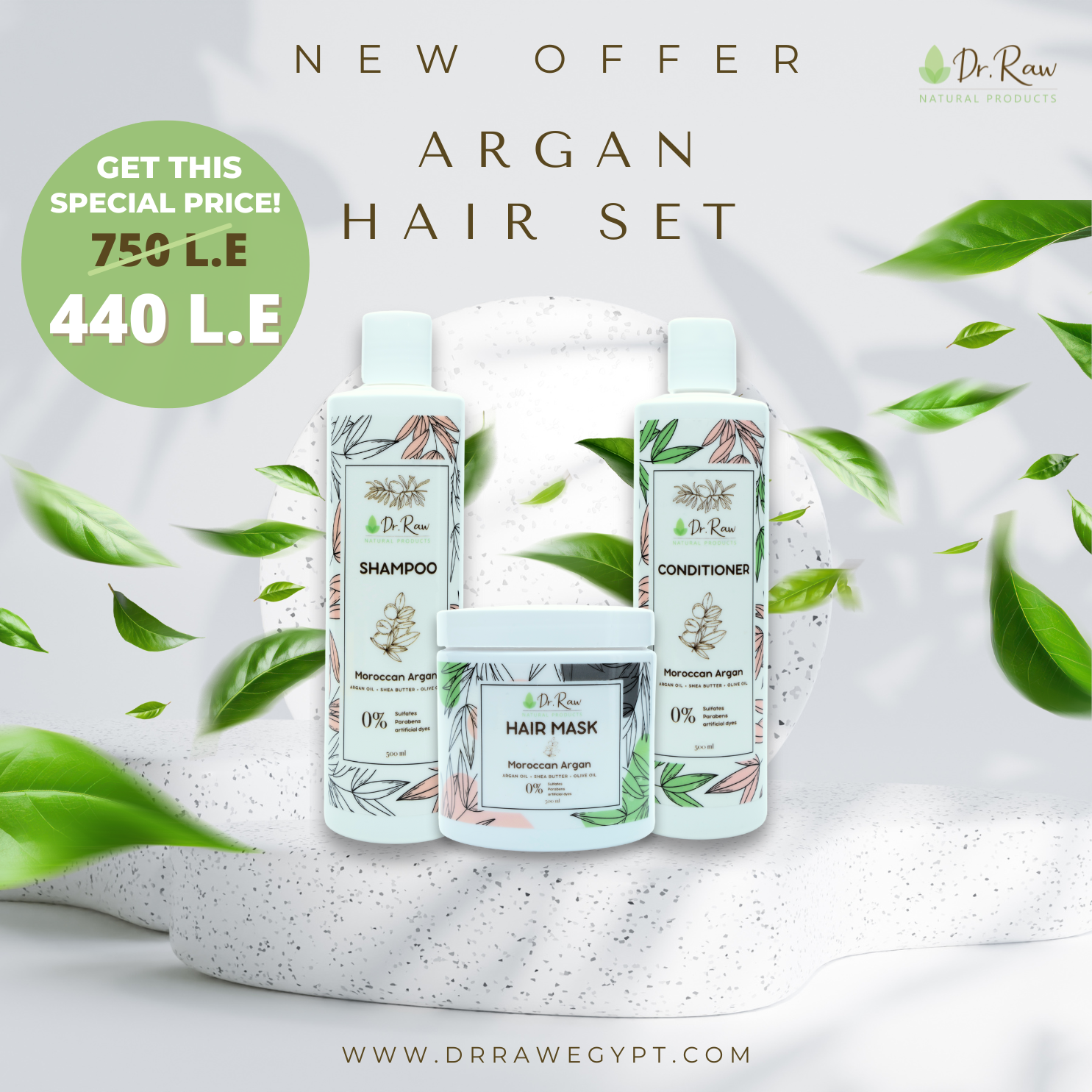 Argan Hair Set 500 ML – Dr Raw